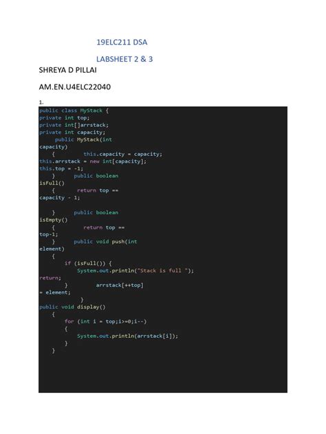 19elc211 Dsa Lab340 Download Free Pdf String Computer Science