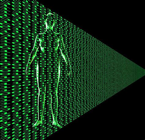 Female With Binary Code Photograph By Victor De Schwanberg Fine Art America