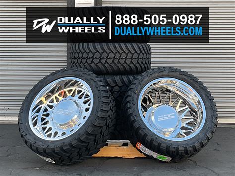 22x10 Ddc Mesh Pol 11 Up Gm Forged Dually Super Single Wheels 8 Lug Se