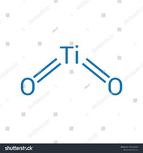 Chemical Structure Titanium Dioxide Tio2 Stock Vector Royalty Free