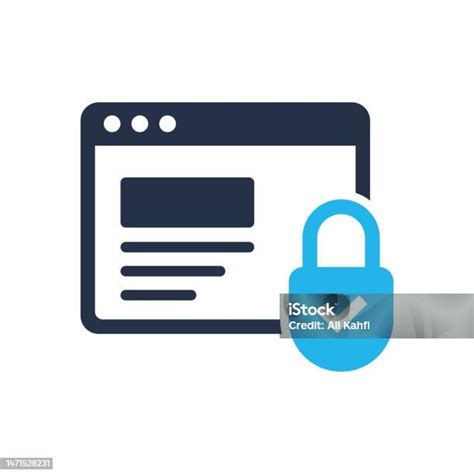 Ikon Perlindungan Halaman Web Ikon Padat Tunggal Ilustrasi Vektor Untuk Desain Website Logo