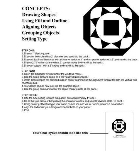 Assignment Drawing Shapes Using Fill And Outline Aligning Objects