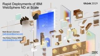 Rapid Deployments Of IBM WebSphere ND At Scale PPTX Cloud Computing Internet