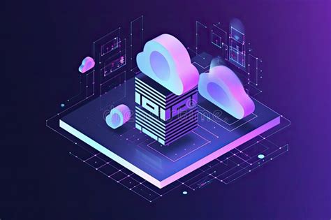 Cloud Storage For Downloading An Isometric A Digital Service Or Application With Data