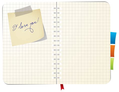 Sticky Note Spiral Notebook Vector Download