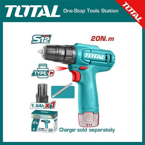 Total Cordless Drill12v Tdli12456 Shopee Malaysia
