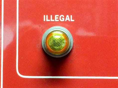 Emergency Use Only Illegal Red Light Button Switch Concept Design Background Stock Image Image