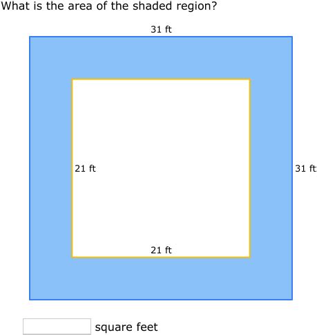 IXL Area Between Two Rectangles Th Grade Math
