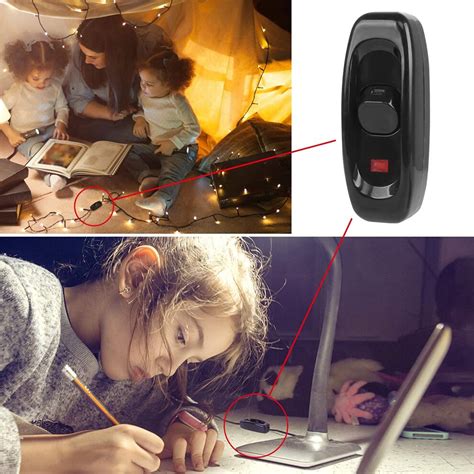 Makecool Black 240v 10a Inline Switch On Off Button With Led Uk