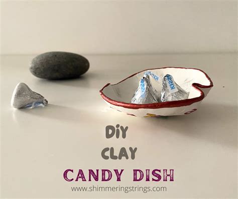 Super Easy Diy Clay Candy Dish Clay Bowl Shimmering Strings