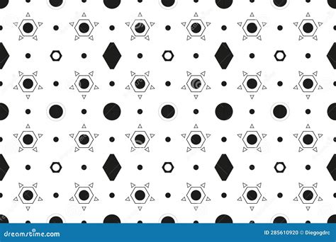 Repeatable Abstract Geometric Pattern Simple Shapes Continuous