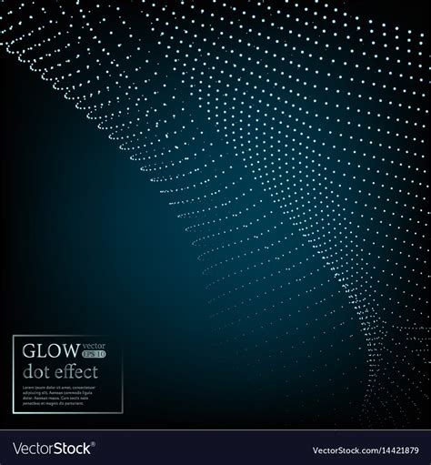 Array With Dynamic Particles D Technology Style Vector Image