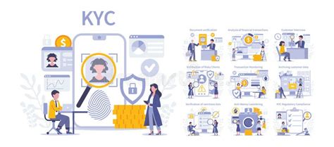 Kyc Concept Flat Vector Illustration Stock Illustration