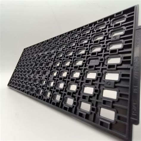 Custom Black Conductive Esd Component Jedec Matrix Trays For Ic Device Storage