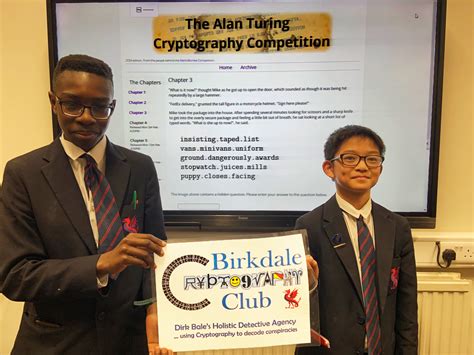 Computing And Cryptography Challenges Birkdale School