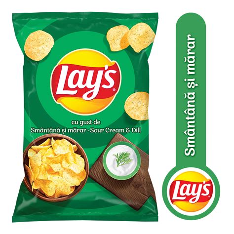 Chipsuri Din Cartofi Cu Smantana Si Marar Lays 170g Emagro