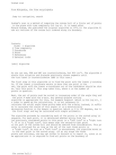 Graham Scan Pdf Teaching Mathematics Algorithms And Data Structures