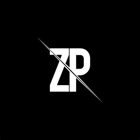 Zp Logo Monogram With Slash Style Design Template 3739738 Vector Art At Vecteezy