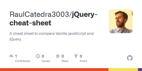 Github Raulcatedra3003jquery Cheat Sheet A Cheat Sheet To Compare