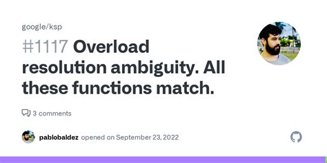 Overload Resolution Ambiguity All These Functions Match · Issue 1117