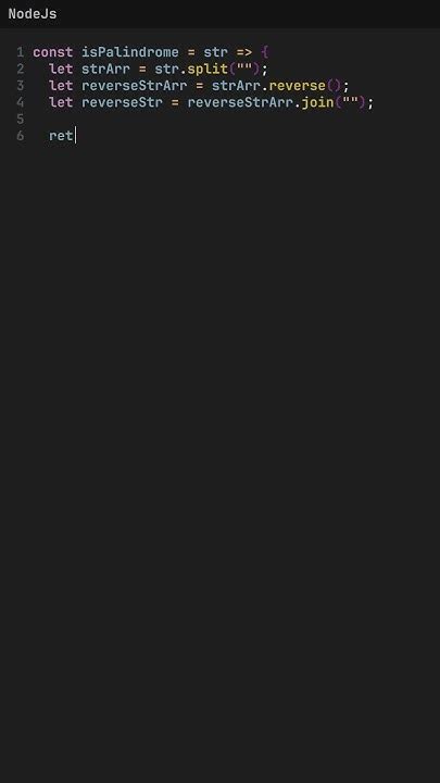 Javascript Simple Check String For Palindrome Shorts Youtube