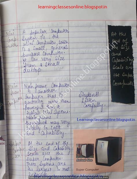 Lesson Plan For Computer Science For B Ed On Categories Of Computer