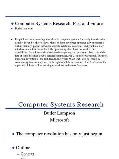 Computer Systems Research Pdf