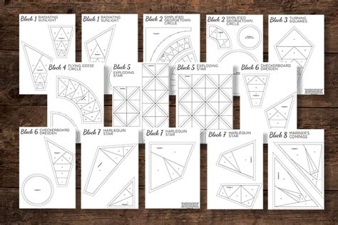 Foundation Piecing Patterns Week 9 New Hexagon Quilt Along Blocks