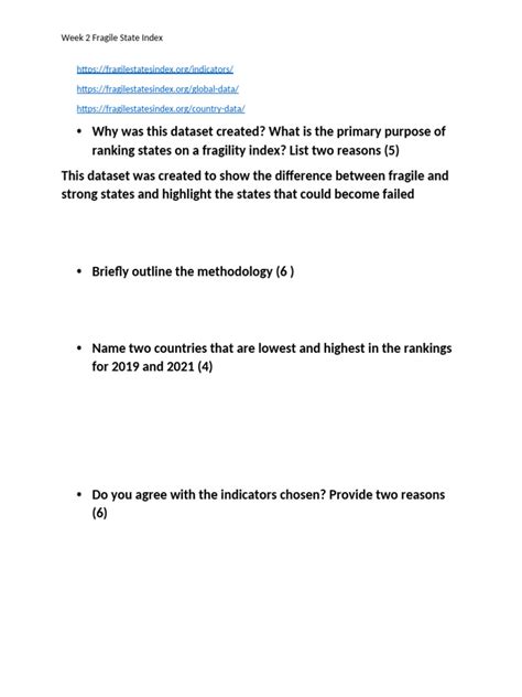 Assignment 1 Fragile State Index Fall 2024 Pdf