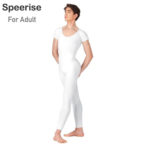 Speerise Men Adult One Piece Unitard Nylon Ballet Dance Costume Full