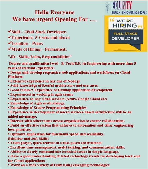 Stoik Itsm Consultants On Linkedin Fullstackdeveloper Techjobs