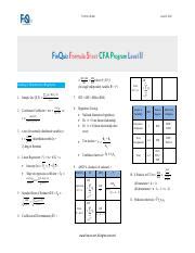 FinQuiz CFA Level 2 2021 Formula Sheet Pdf Formula Sheet Level II 2021 FinQuiz Formula