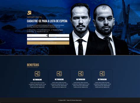 página captura de leads behance