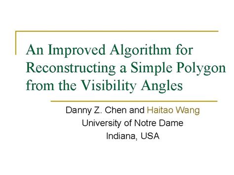 An Improved Algorithm For Reconstructing A Simple Polygon