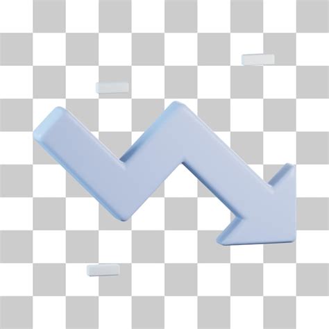 Premium Psd Arrow Decrease Chart 3d Icon