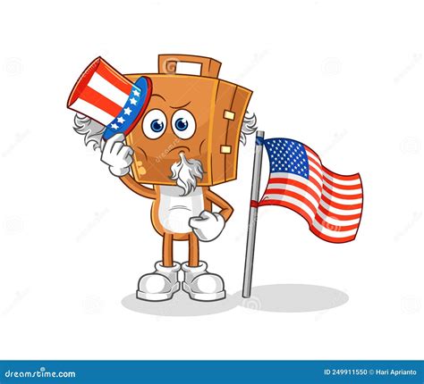 Uncle Sam Head Vector Man In Cylinder Hat With Goatee Beard And Two