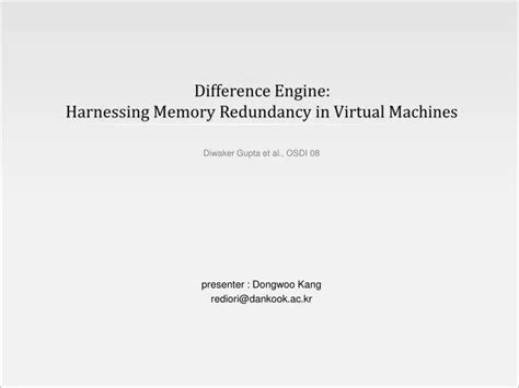 Ppt Difference Engine Harnessing Memory Redundancy In Virtual