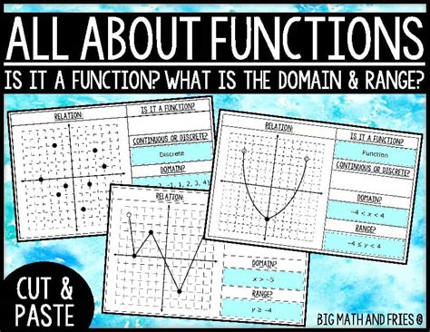 Domain And Range Function Or Not Continuous Or Discrete Activity A2a