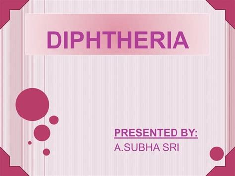 Diphtheria Ppt