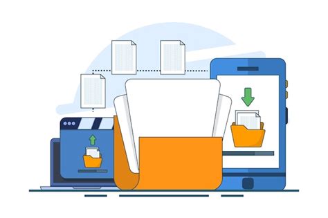 Premium Vector Vector Illustration About File Sharing Concept Or Data Transfer Or