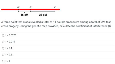 Solved A Three Point Test Cross Revealed A Total Of 11