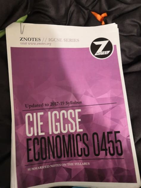 Igcse Economics Textbook Znotes 興趣及遊戲 書本 And 文具 書本及雜誌 補充練習 Carousell