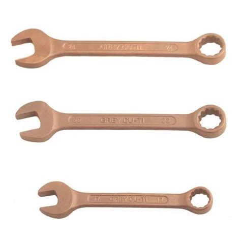 Grey Copper Titanium Non Sparking Non Magnetic Combination Spanner Mm In Size 10mm 65mm At