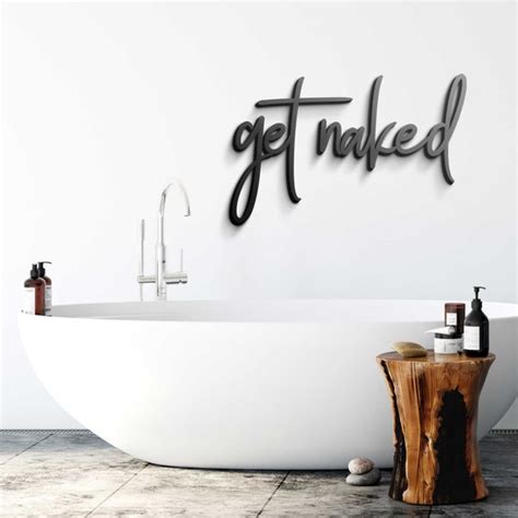 Get Naked Laser Cut Word Sign Wood Words Wall Sign Quote Etsy Australia