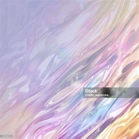 3d 렌더링 추상 액체 배경 파스텔 홀로그램 호 일 가벼운 금속 질감 반사 무지개 빛깔의 창백한 스펙트럼 창의적인 프로젝트에 대 한 책 커버 패션 인쇄 선물 카드 웹 텍스처