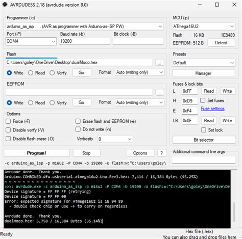 Avrdudess Guidance Required Uploading Arduino Forum