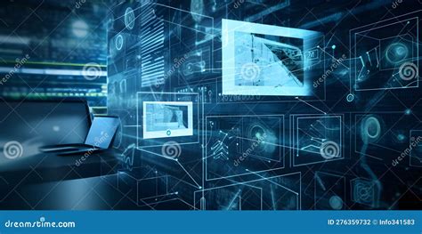 Machine Vision Image Recognition Object Detection Compute Two Created With Generative Ai Stock