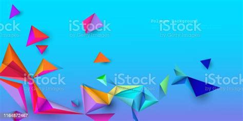 벡터 추상 3d 기하학적 다각형 삼각형 패턴 모양 여러 가지 빛깔 보라색 노란색과 녹색 파란색 배경 배너 템플릿 비즈니스 웹 디자인에 대한 다각형 배경 0명에 대한 스톡