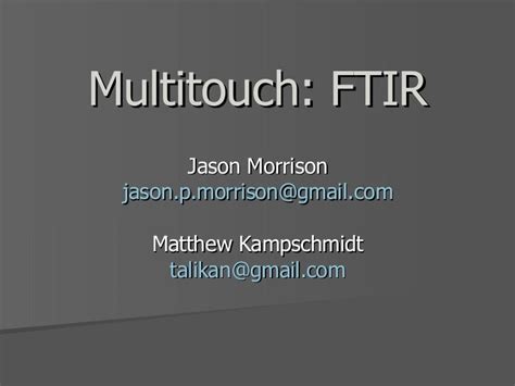 Multitouch Ftir