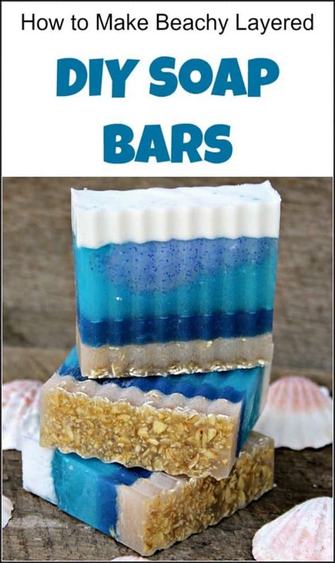 How To Make Beach Inspired Layered DIY Soap Bars